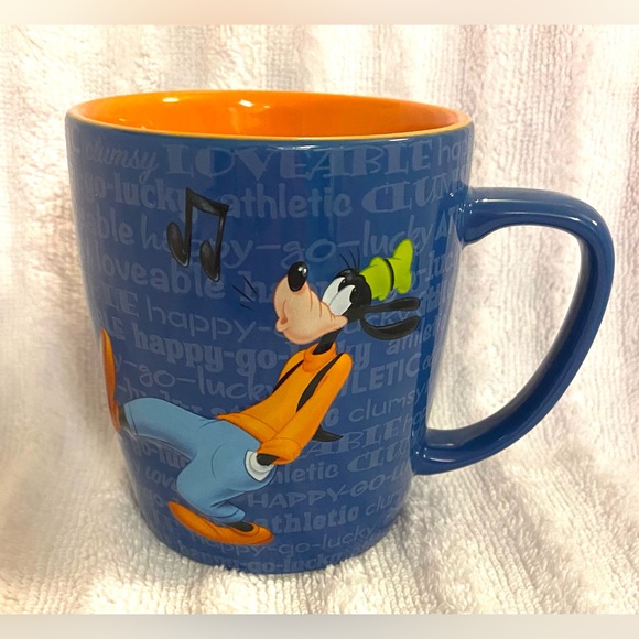 Disney | Dining | 525 Disney Goofy Character Mug Blue Orange 3d Parks ...